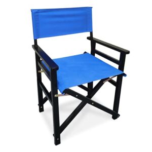 DKLGG Outdoor Folding Chair with Armrests Set of 2, Natural Wood Frame and Canvas Lightweight Camping Lawn Chair, Portable Director Folding Makeup Artist Chair, Patio Dining Chairs, Easy Assemble