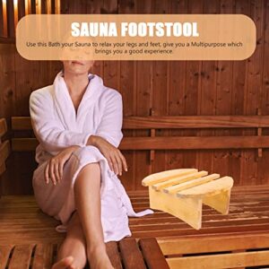 Healeved Sauna Footrest Leg Rest Wooden Step Stool Tiny Small Low Foot Stool Kids Potty Training Stool Plant Stand Home Spa Bathing Sauna Accessories