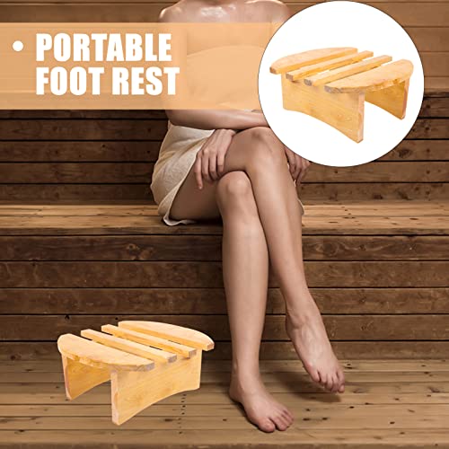 Healeved Sauna Footrest Leg Rest Wooden Step Stool Tiny Small Low Foot Stool Kids Potty Training Stool Plant Stand Home Spa Bathing Sauna Accessories