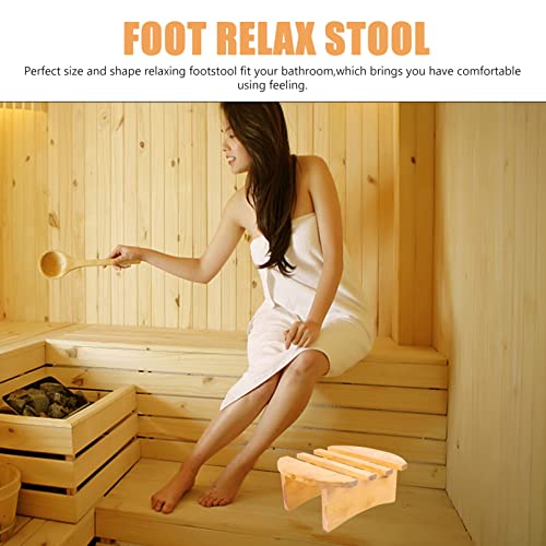 Healeved Sauna Footrest Leg Rest Wooden Step Stool Tiny Small Low Foot Stool Kids Potty Training Stool Plant Stand Home Spa Bathing Sauna Accessories