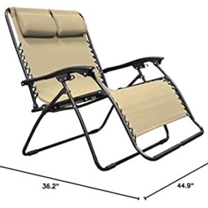 Caravan Sports ZGL01151 Zero Gravity Chair, Beige Loveseat, One Size