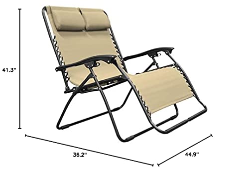 Caravan Sports ZGL01151 Zero Gravity Chair, Beige Loveseat, One Size