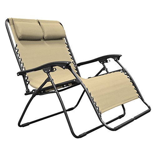 Caravan Sports ZGL01151 Zero Gravity Chair, Beige Loveseat, One Size