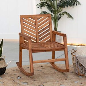 Outdoor Chevron Rocking Chair - Brown