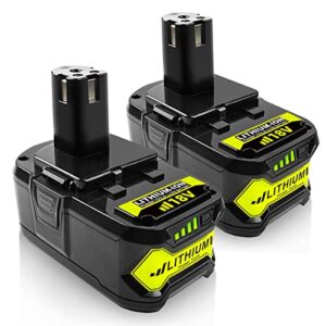 shgeen 2pack 6.5ah pbp003 replacement for ryobi 18v lithium battery p108 pbp002 p102 p103 p104 p105 p107 p109 p190 p122 cordless tool battery packs