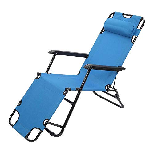 Outdoor Reclining Chaise Lounge Bed Chair Pool Patio