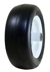 marathon 11×4.00-5″ flat free lawnmower tire on wheel, 5″ hub, 1/2″ bearings