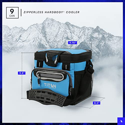 Arctic Zone Titan Deep Freeze Cooler - 9 Can Zipperless Hardbody Cooler - Deep Freeze Insulation, HardBody Liner, and SmartShelf