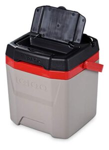 igloo quantum cooler, sandstone/blaze red/black, 12 quart