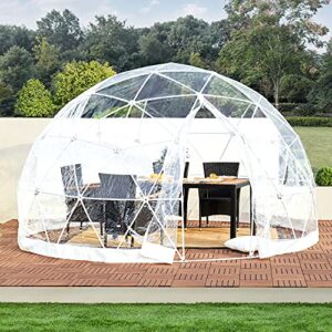 czgbro bubble tent dome house camping tent 12ft, garden outdoor clear dome shelter geodesic dome 5-7 person for backyard patios, canopy gazebos screen house room lean to greenhouse