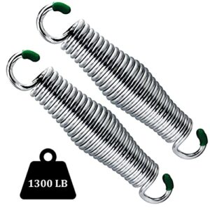 2pack premium porch swing springs,1300lb heavy duty springs, rust resistant swing springs, spring for swing hammock hanging chair spring for hammock spring,porch swings,indoor outdoor hanging kit