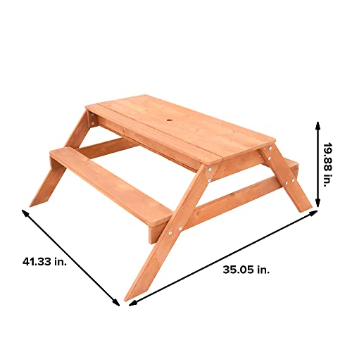 Sportspower wp-582u Kids Picnic Table with Play Features, Brown