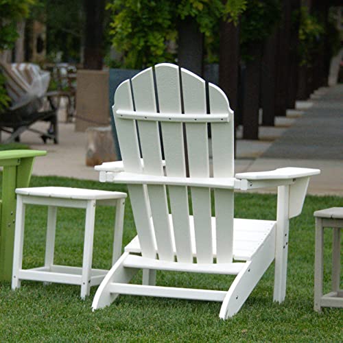 Resin TEAK Essential Adirondack Chair, Premium All Weather Outdoor Patio Furniture, 20 Inch Wide Seat, Up to 350 lbs, Outdoor Patio Chairs for Deck, Porck & Backyard (White)