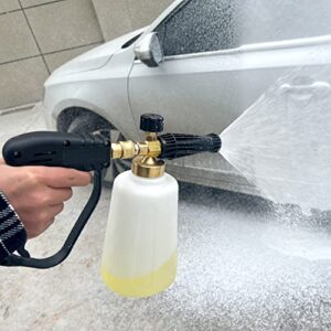 M MINGLE Pressure Washer Gun with Swivel, Universal Power Washer Gun with 3/8'' Quick Connect, M22 14mm and M22 15mm Fittings