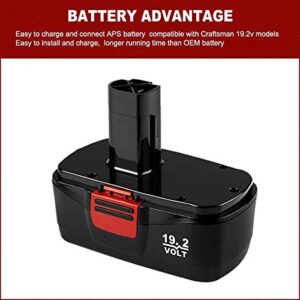 Replacement Battery for Craftsman 19.2V Battery DieHard C3 Compatible with Craftsman 19.2 Volt Battery 315.115410 315.11485 130279005 1323903 120235021 11375 11376 Cordless Drills 2 Packs 3.6Ah