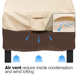 Vailge Patio Chair Covers, Lounge Deep Seat Cover, Heavy Duty and Waterproof Outdoor Lawn Patio Furniture Covers (2 Pack - Medium, Beige & Brown)