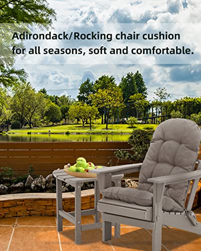 Indoor Outdoor Adirondack Chair Cushion, Patio Rocking Chairs Cushions, Waterproof Sun Protection (Brown)