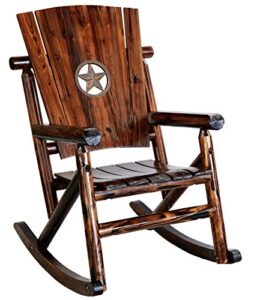 leigh country tx 93621 char-log star medallion rocker, brown