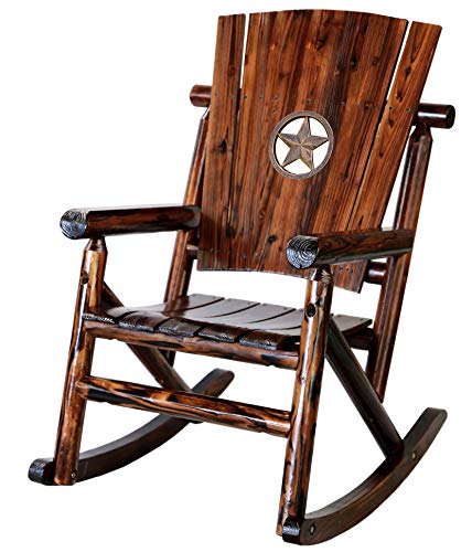 Leigh Country TX 93621 Char-Log Star Medallion Rocker, Brown