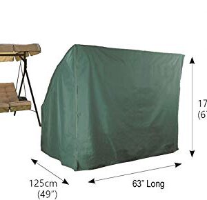 Bosmere C500 Weatherproof Outdoor Swing Seat Cover, 63" x 39" x 67", Green