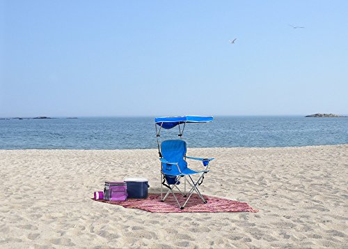 Quik Shade Full Size Shade Folding Chair, Royal Blue, 2'L x 3'W x 4.3'H (160048DS)