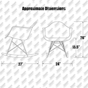 2xhome EMRocker(Teal) Rocking Chair