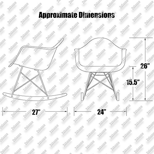 2xhome EMRocker(Teal) Rocking Chair