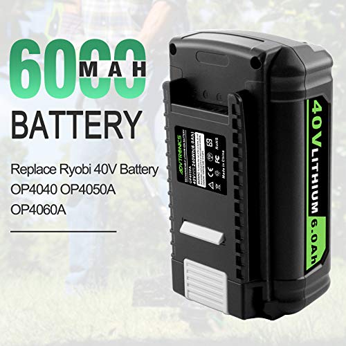 ADVTRONICS 40V 6.0Ah Lithium-Ion Replacement Battery Compatible with Ryobi 40-Volt Cordless Tools Battery OP4015 OP4026 OP40201 OP40261 OP4030 OP40301 OP4040 OP40401 OP4050 OP4050A OP40501 OP40601