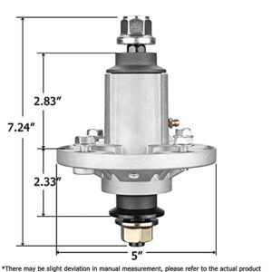 Spindle Fit for John Deere Mower - Spindle Assembly Fit for John Deere LA135 LA115 LA125 LA145 LA105 LA130 D140 D130 D105 D110 L110 X110 42" 48" Lawn Mower Tractor Deck, Replace GY20454 GY20962