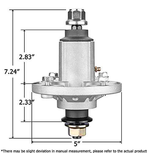 Spindle Fit for John Deere Mower - Spindle Assembly Fit for John Deere LA135 LA115 LA125 LA145 LA105 LA130 D140 D130 D105 D110 L110 X110 42" 48" Lawn Mower Tractor Deck, Replace GY20454 GY20962