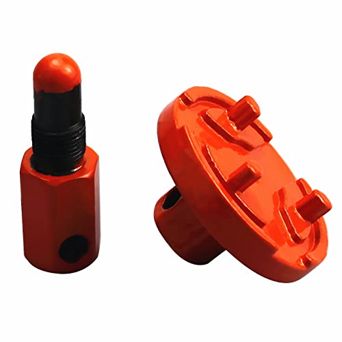 ZPFLL 14mm Chainsaw Clutch Removal Tools, Universal Flywheel Removal Tool Piston Stop Clutch Expander Tools for Husqvarna Stihl Echo 2 Cycle Chain Saw (Orange)