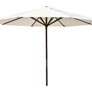 Heininger 1289 DestinationGear Classic Wood Natural 9' Market Umbrella