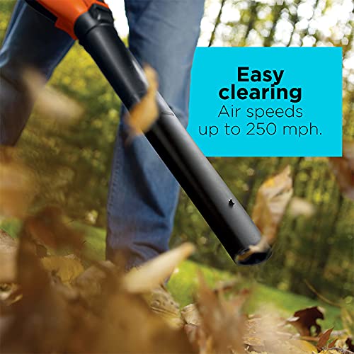 BLACK+DECKER 3-in-1 Electric Leaf Blower, Leaf Vacuum/Mulcher, Corded, 12-Amp (BV6600)