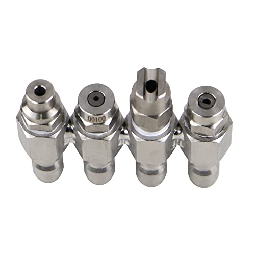 J Rod Tip 4 Way J Rod Pressure Washer Nozzle for 4 GPM Pressure Washer and Soft Wash Tip, with 4 Way Jrod Tip Holder, 1/4" Jrod Tip Quick Connect