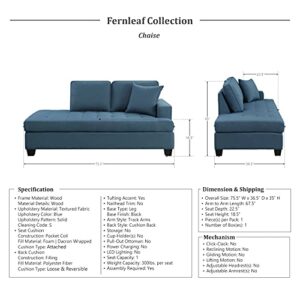 Lexicon Fernleaf Chaise Lounge, Blue