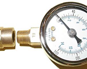 Oil Burner Fuel Pressure Test Gauge 0-200 PSI Fits Beckett Suntec Webster Danfoss Pumps