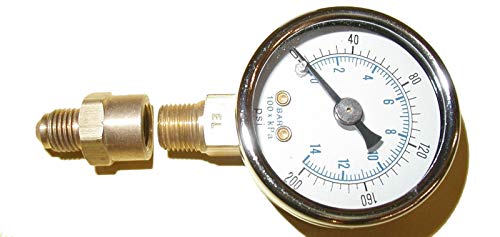 Oil Burner Fuel Pressure Test Gauge 0-200 PSI Fits Beckett Suntec Webster Danfoss Pumps