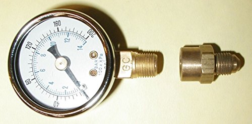 Oil Burner Fuel Pressure Test Gauge 0-200 PSI Fits Beckett Suntec Webster Danfoss Pumps