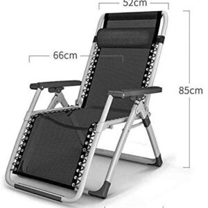 XZGDEN Lightweight Camping Chairs Garden Loungers Folding Chair Deck Chair Sunloungers,Patio Lounger Chair for Outdoor Beach Camping Chair Support 440lbs (Color : Black)