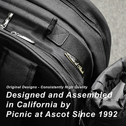 Picnic at Ascot Original Equipped 2 Person Picnic Backpack with Coffee Service, Cooler & Insulated Wine Holder - Designed & Assembled in the USA