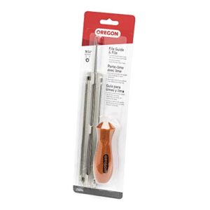 oregon 25894 5/32-inch chainsaw file guide with file, silver,brown