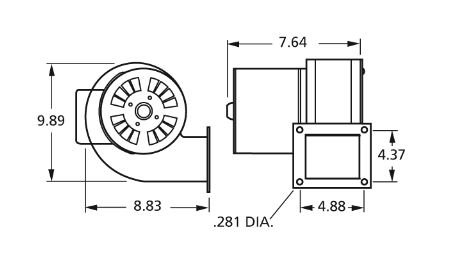 Fasco B45227 115 Volt 265 CFM Centrifugal Blower