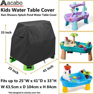 Aacabo Kids Water Table Cover Fit Step2 Rain Showers Splash Pond Water Table,Waterproof Dust Proof Anti-UV Outdoor Toys Cover-Cover only