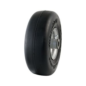 marathon 9×3.50-4″ flat free lawnmower tire on wheel, 4″ centered hub, 3/4″ bushings