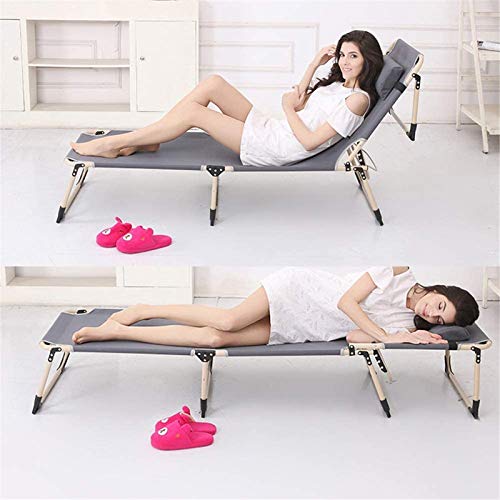 XZGDEN Lightweight Folding Lounger Chairs Portable Metal Sunbed Household Office Garden Patio Beach Outdoor Lounger Chairs-4