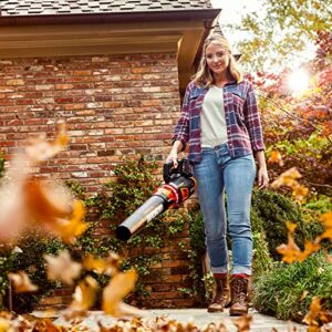 WORX 40V WORXAIR Turbine WG584.1 Cordless Leaf Blower (430CFM ), Brushless Motor 2*4.0Ah Batteries and Charger Included