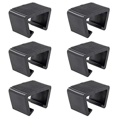 Biaungdo 6 Pcs Outdoor Furniture Clips, Patio Sofa Rattan Clips Sectional Module Couch Wicker Furniture Clips Connector Clamps Fasteners Clips for Outdoor, Patio(Black,6.5x3.8x4.3cm)