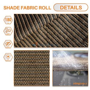 TANG Sunshades Depot 8'x15' Shade Cloth 180 GSM HDPE Brown Fabric Roll Up to 95% Blockage U*V Mesh Net for Outdoor Backyard Garden Plant Barn Greenhouse