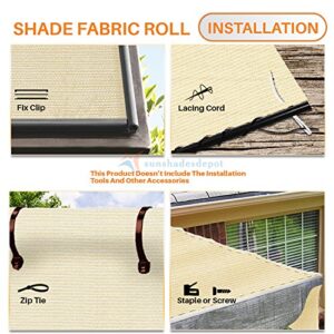 TANG Sunshades Depot 8'x15' Shade Cloth 180 GSM HDPE Brown Fabric Roll Up to 95% Blockage U*V Mesh Net for Outdoor Backyard Garden Plant Barn Greenhouse