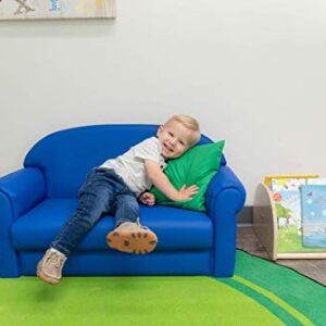 Children's Factory As We Grow Toddler Sofa, Blue, CF805-197, Flexible Seating for Daycare or Preschool, Kids Reading Couch, Playroom Furniture